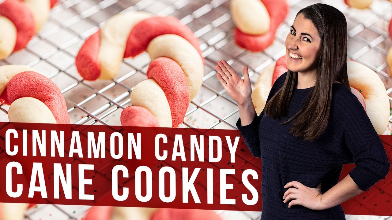 Cinnamon candy cane cookies