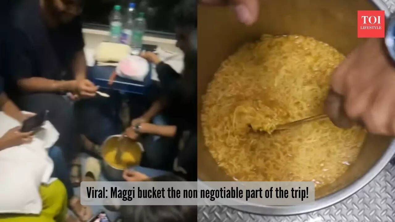 Friends turn train pantry into ‘ghar ka kitchen’, cook bucket maggi and ...