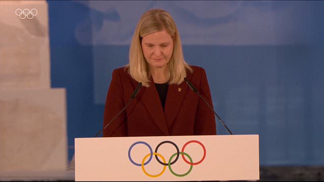 IOC President breaks down in tears at torch ceremony for her first ...