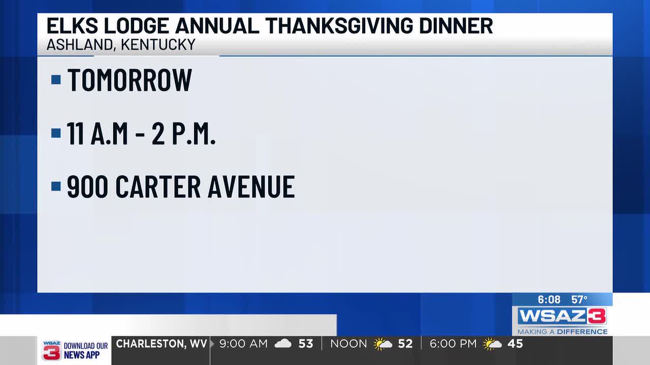 Elks Lodge annual Thanksgiving dinner