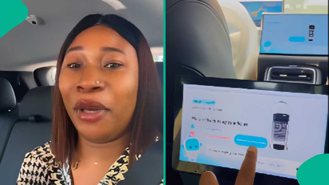 Video as Nigerian lady cries as she enters self-driving car in China ...