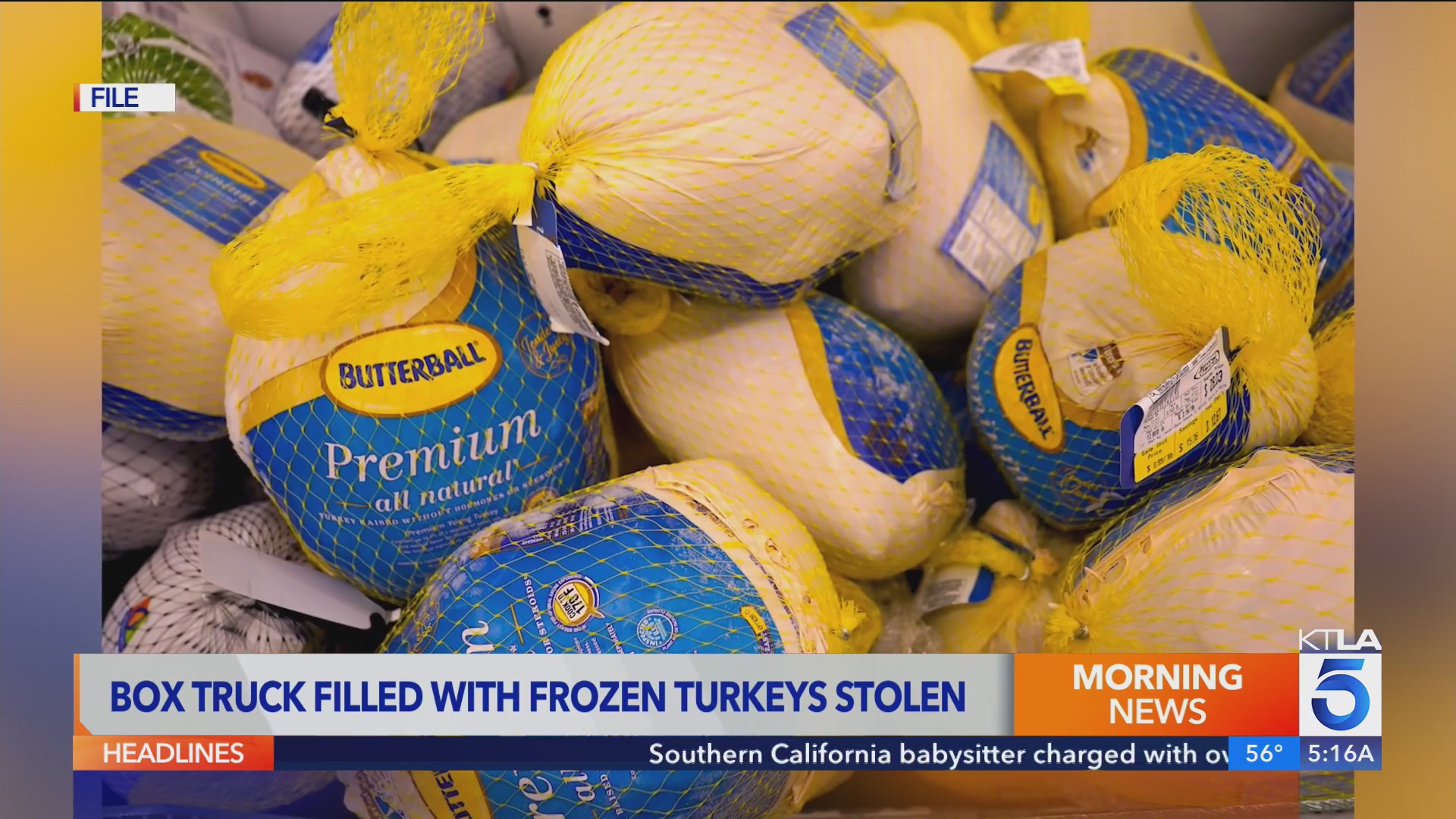 Truck filled with frozen turkeys for families in need stolen in Inland ...