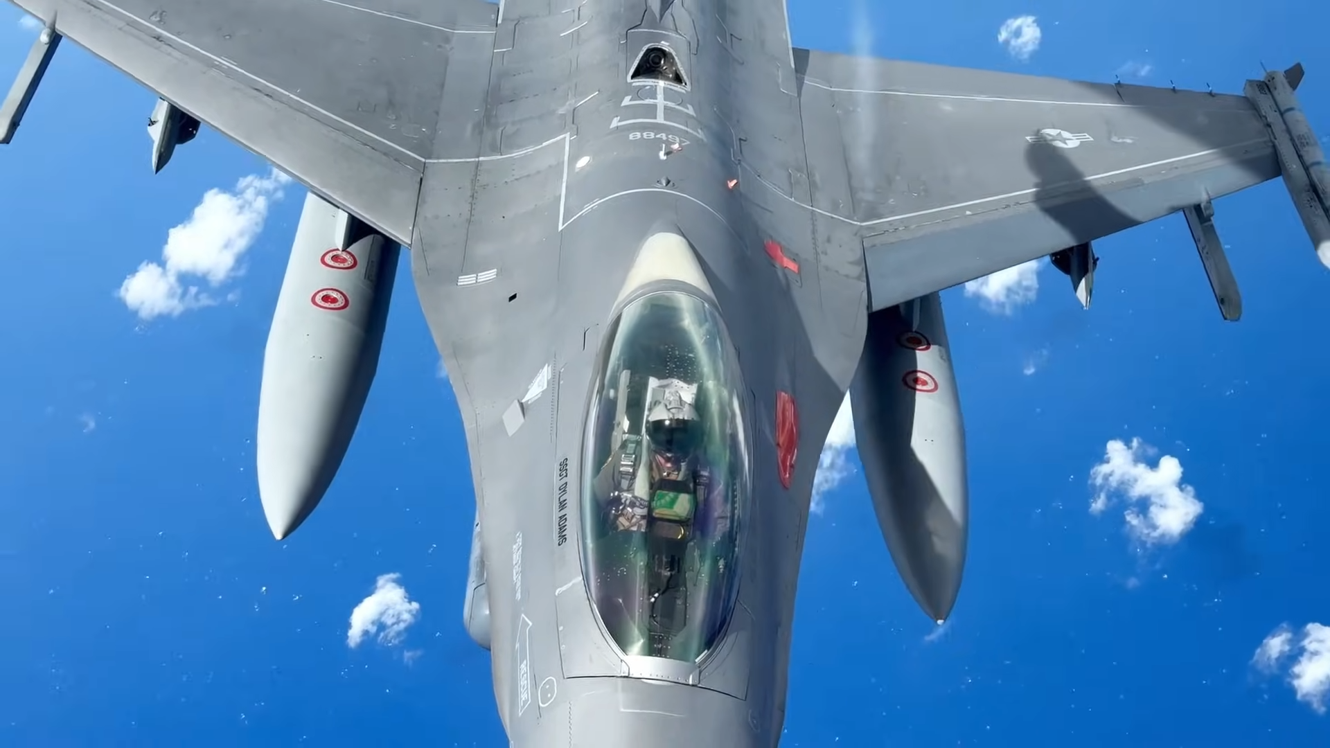 Up-Close Footage of an Air Force Pilot in Action