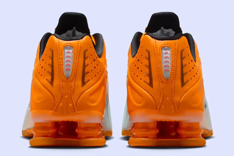 Nike Shox R4 Returns In A Striking “Vivid Orange/Glacier Blue” Gradient