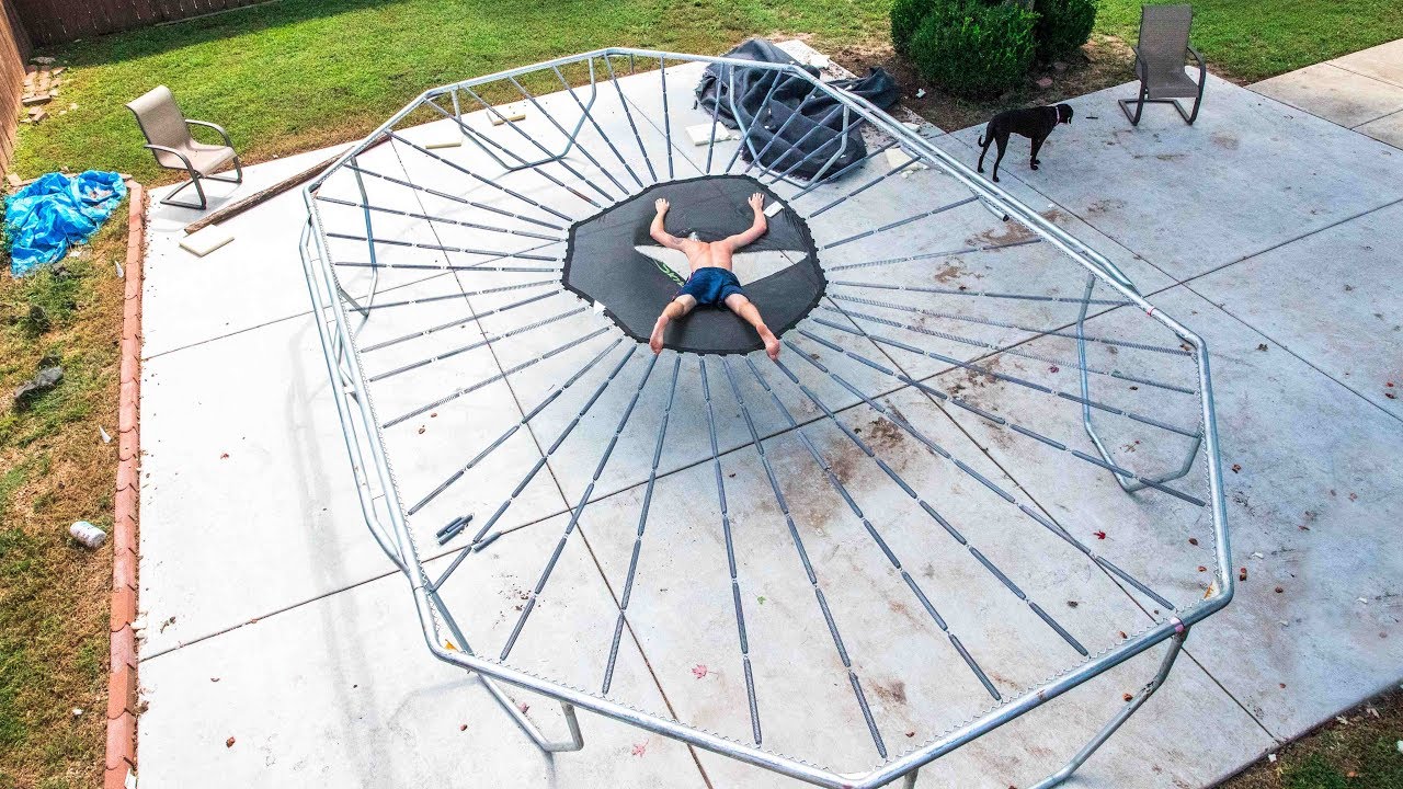 I face a terrifying trampoline challenge
