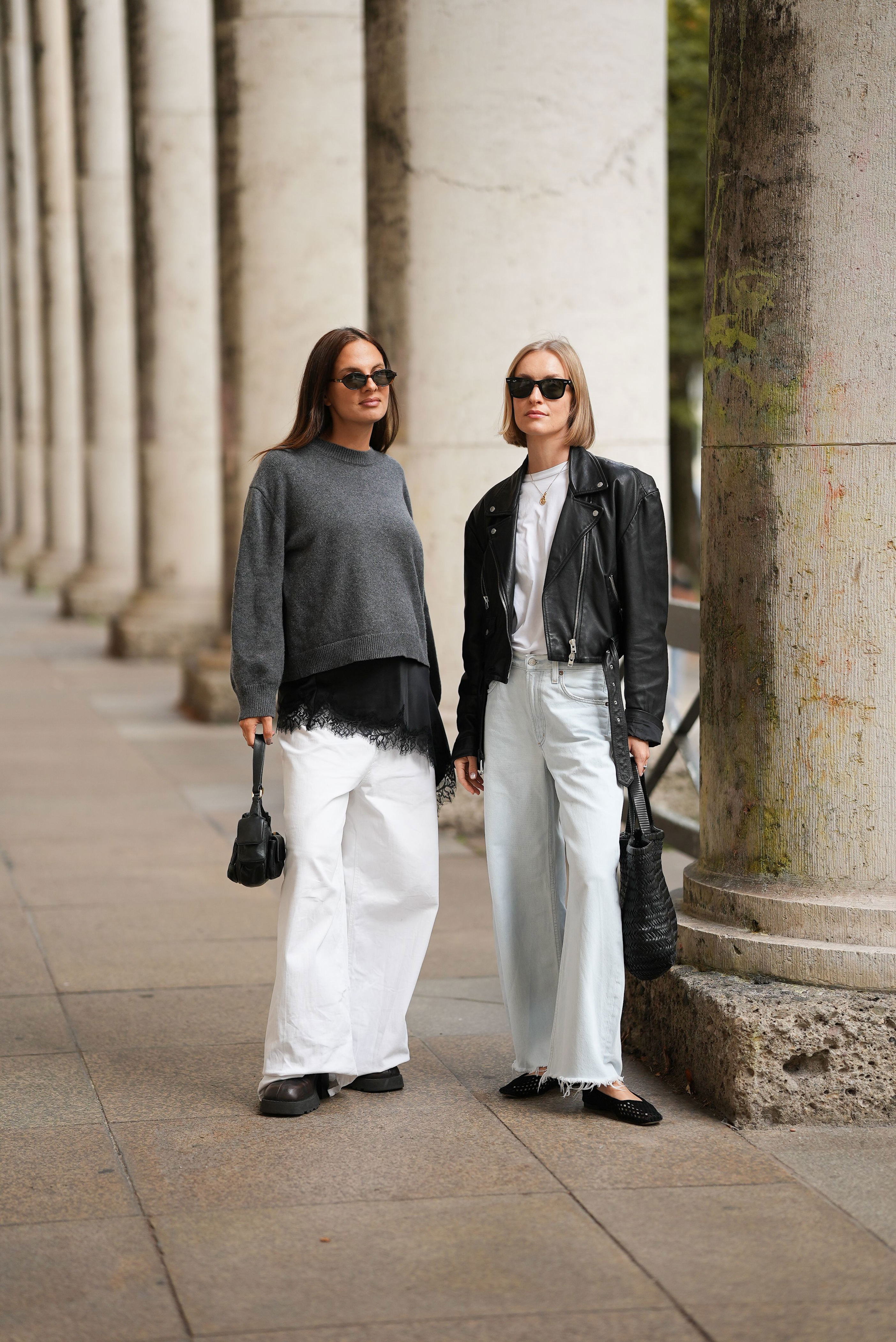 Cómo combinar vaqueros blancos en invierno