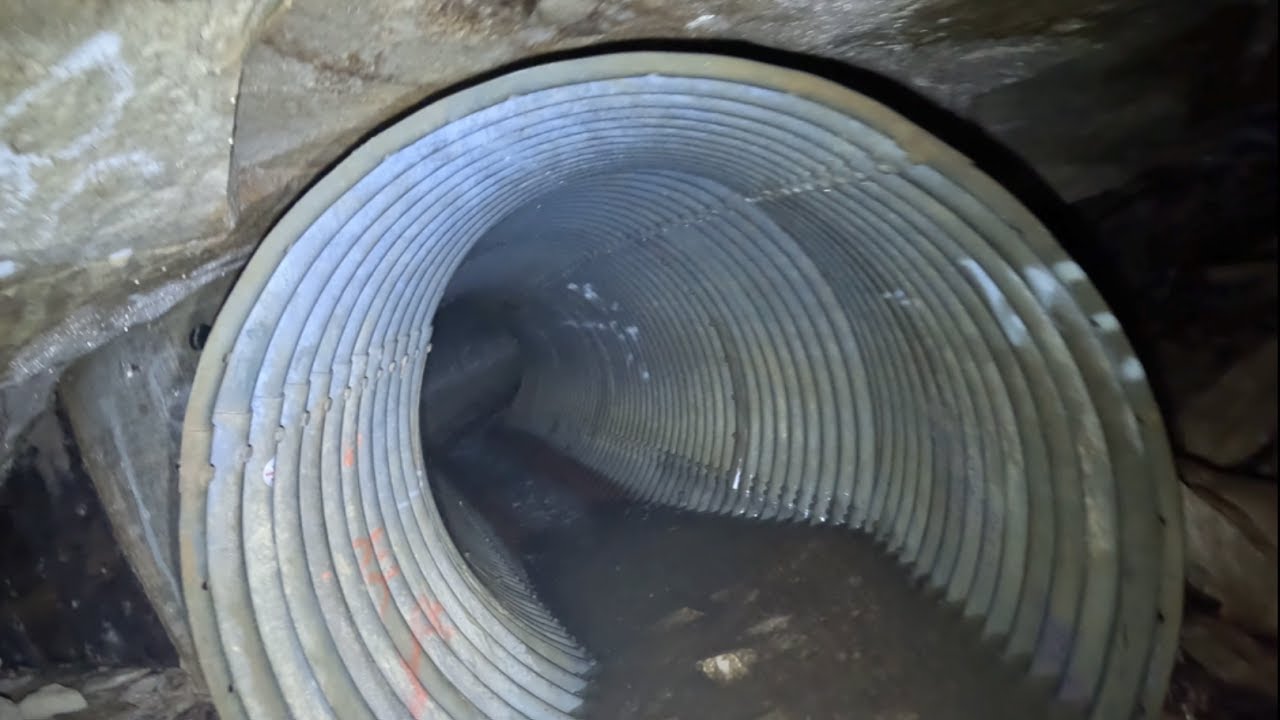 Deep In The Drain Tunnel The Footage Reveals A River Cave No One Expected