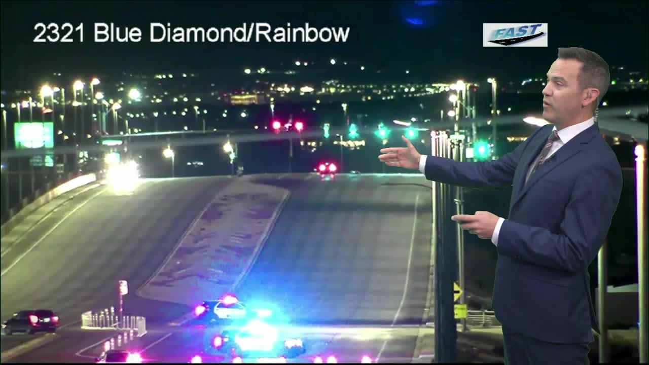 Blue Diamond closed at Jones as police respond to motorcycle crash
