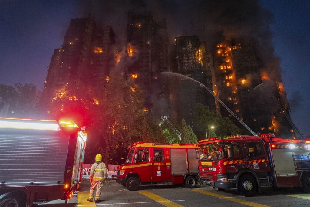Fire in Hong Kong high-rise residential building kills 13