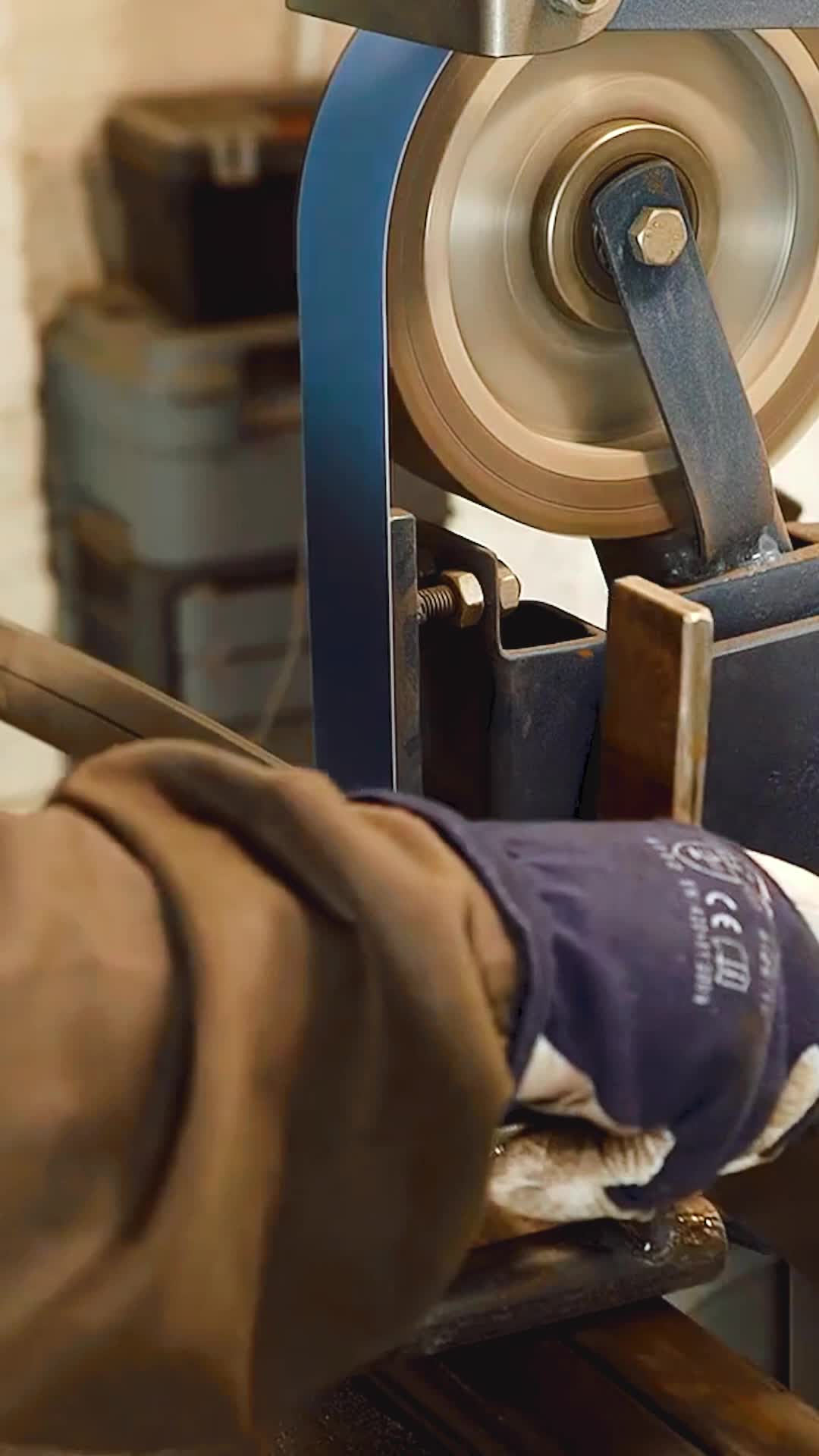 Sharpening process of katana sword from titanium | #Shorts