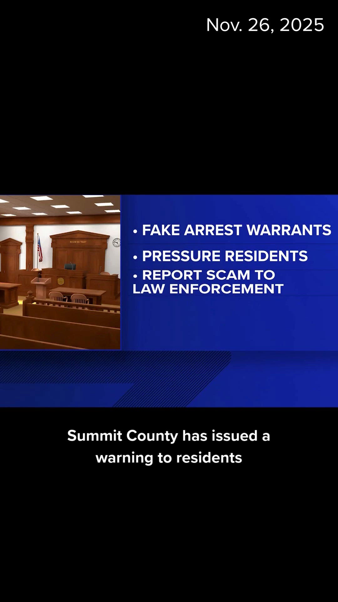 Summit County judge issues warning of scam involving fake arrest ...