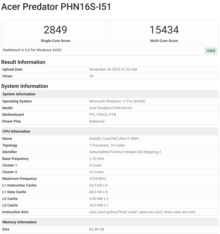 Intel's flagship Panther Lake chip just leaked on Geekbench, and gaming ...