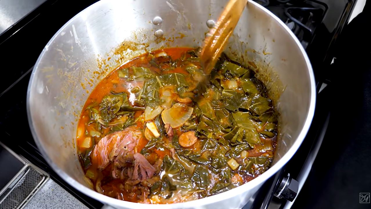 Gumbo-style collard greens for Thanksgiving!