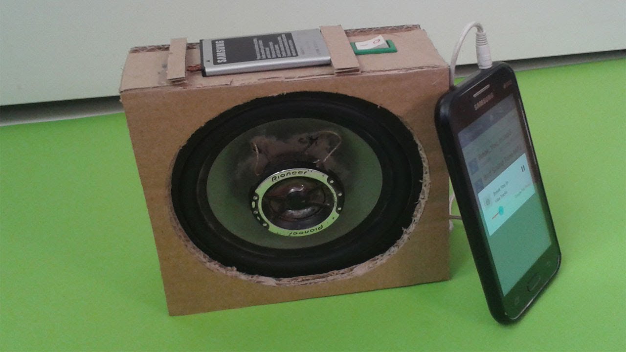 How to build a DIY portable speaker with cardboard & car speaker!
