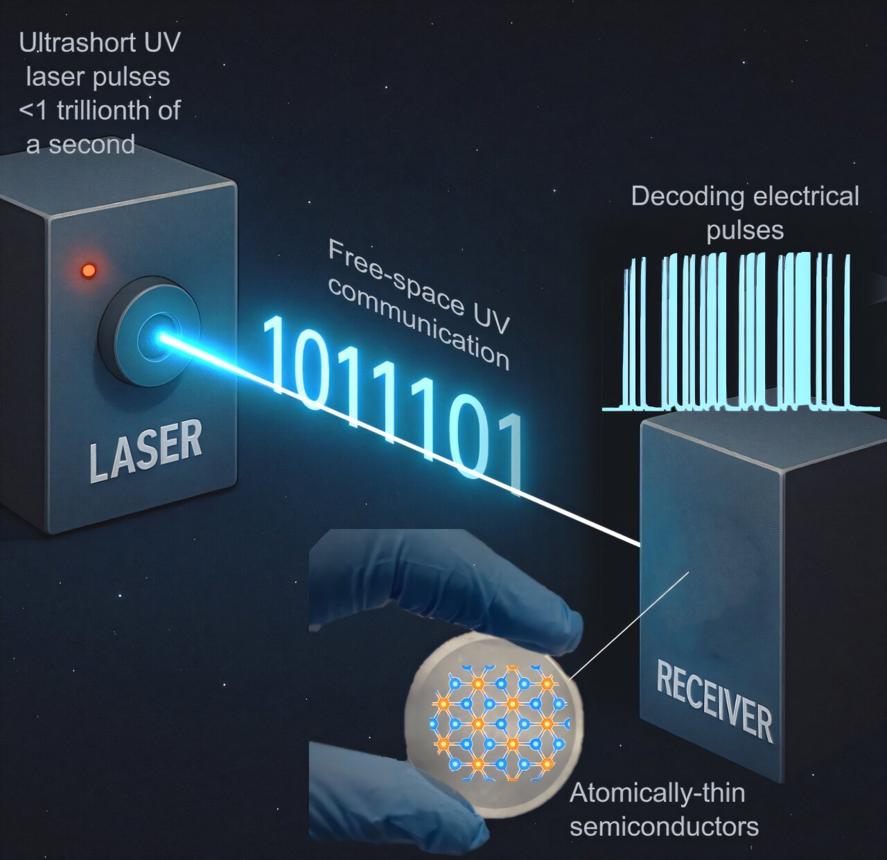 Ultrafast UV-C laser pulses generated and detected using 2D materials