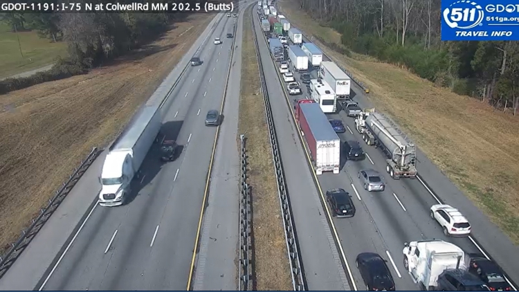 Lanes reopened, but traffic still heavy on I-75 north heading towards ...
