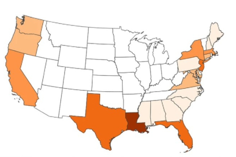 Map shows US states warned of sea level rise in 2050, 2100