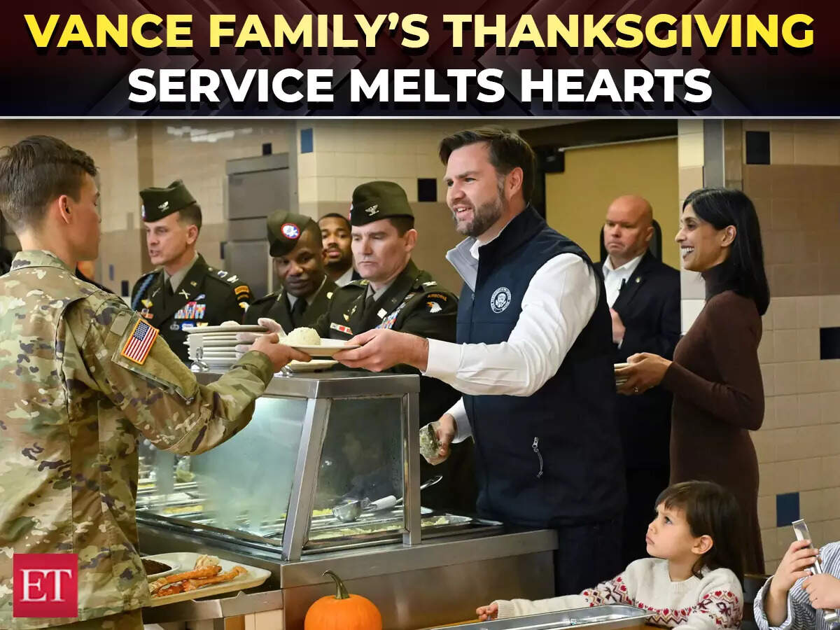 JD Vance, wife Usha and their kids melt hearts serving Thanksgiving ...