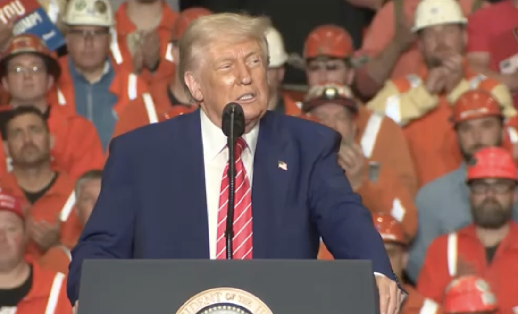 'Look At All Of The Fake News Back There': Trump Halts Remarks At Rally ...