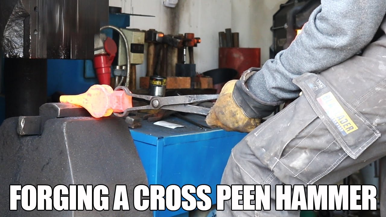 Blacksmithing - forging a cross peen hammer