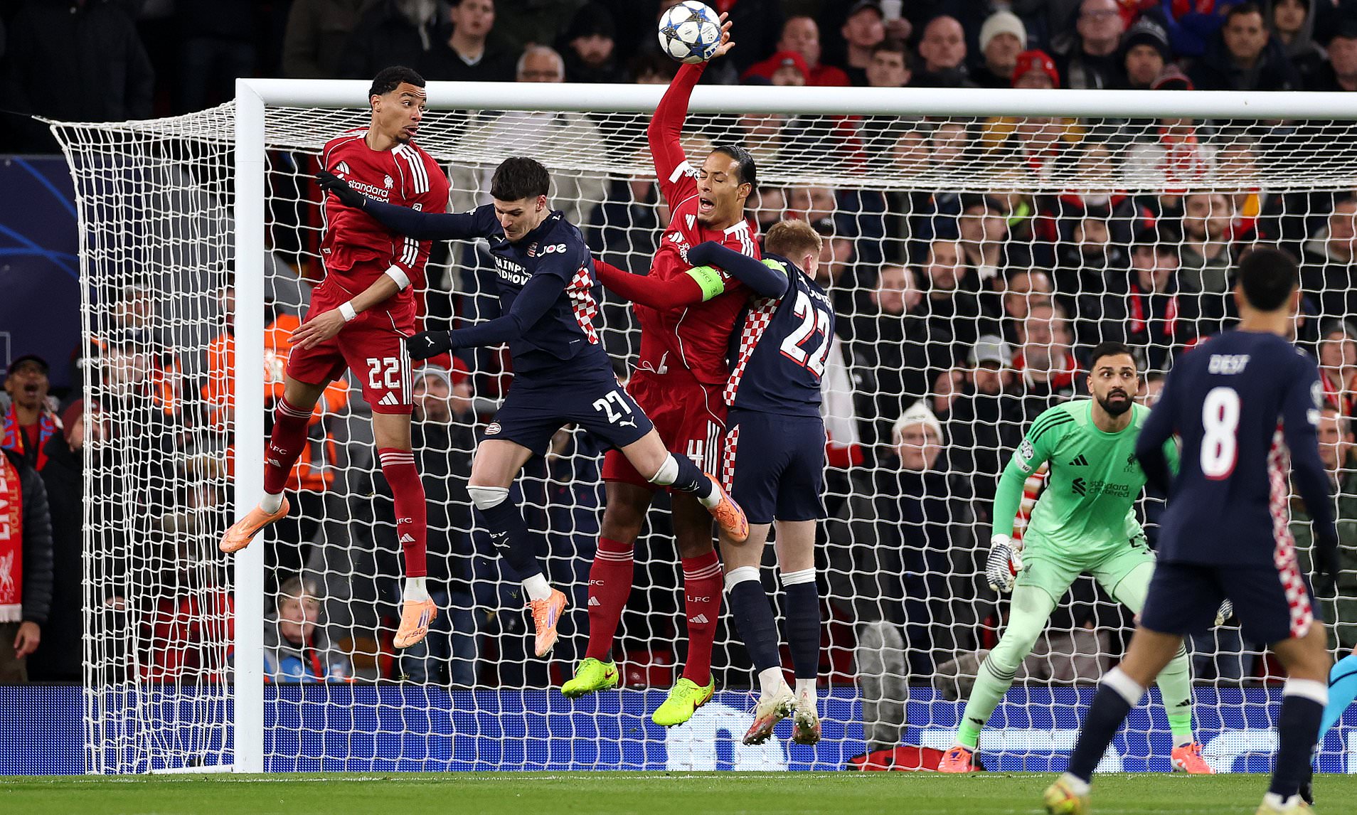 Damning Virgil van Dijk stat emerges after Liverpool star gave away bizarre penalty against PSV