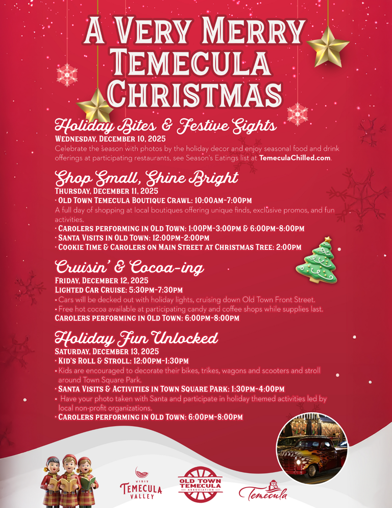 Old Town Temecula Plans Very Merry Christmas Celebration In 2025: What ...