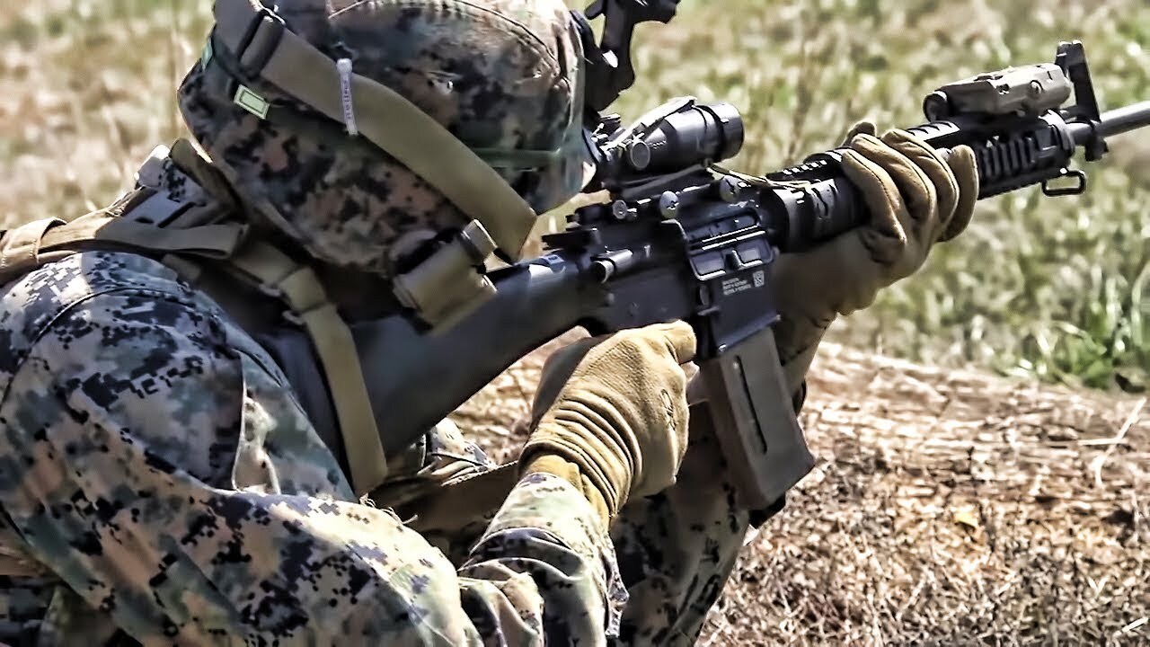 USMC Training At Ft Bragg • Squad Attack & Artillery Fire
