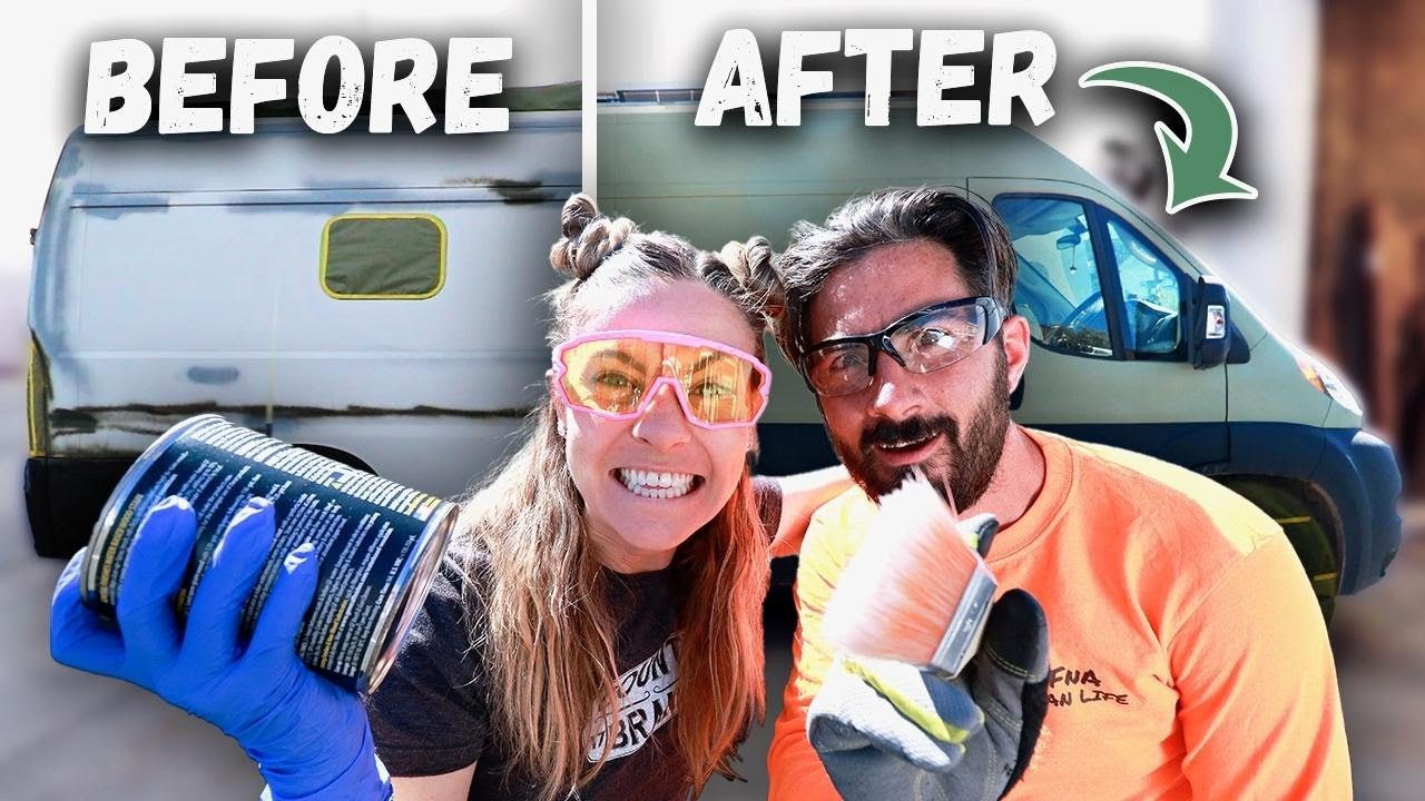 Painting Our Entire Van with Raptor Liner