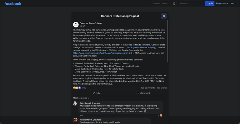 Oklahoma junior college basketball player tragically passes away after ...