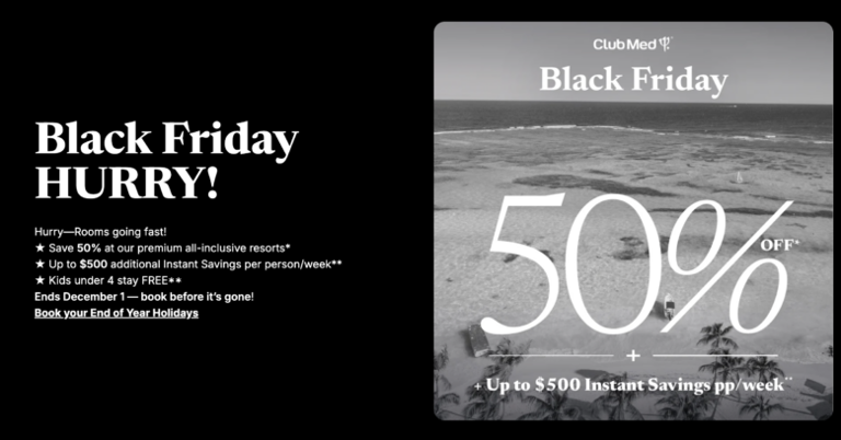 Take up to 50% off Club Med All-Inclusive Stays With This Black Friday Sale