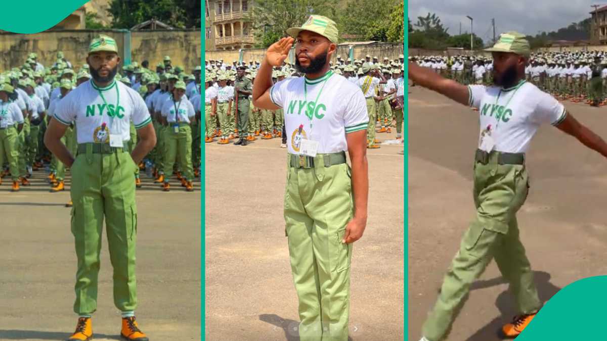 Video: See how this NYSC man marched during parade, you will be amazed