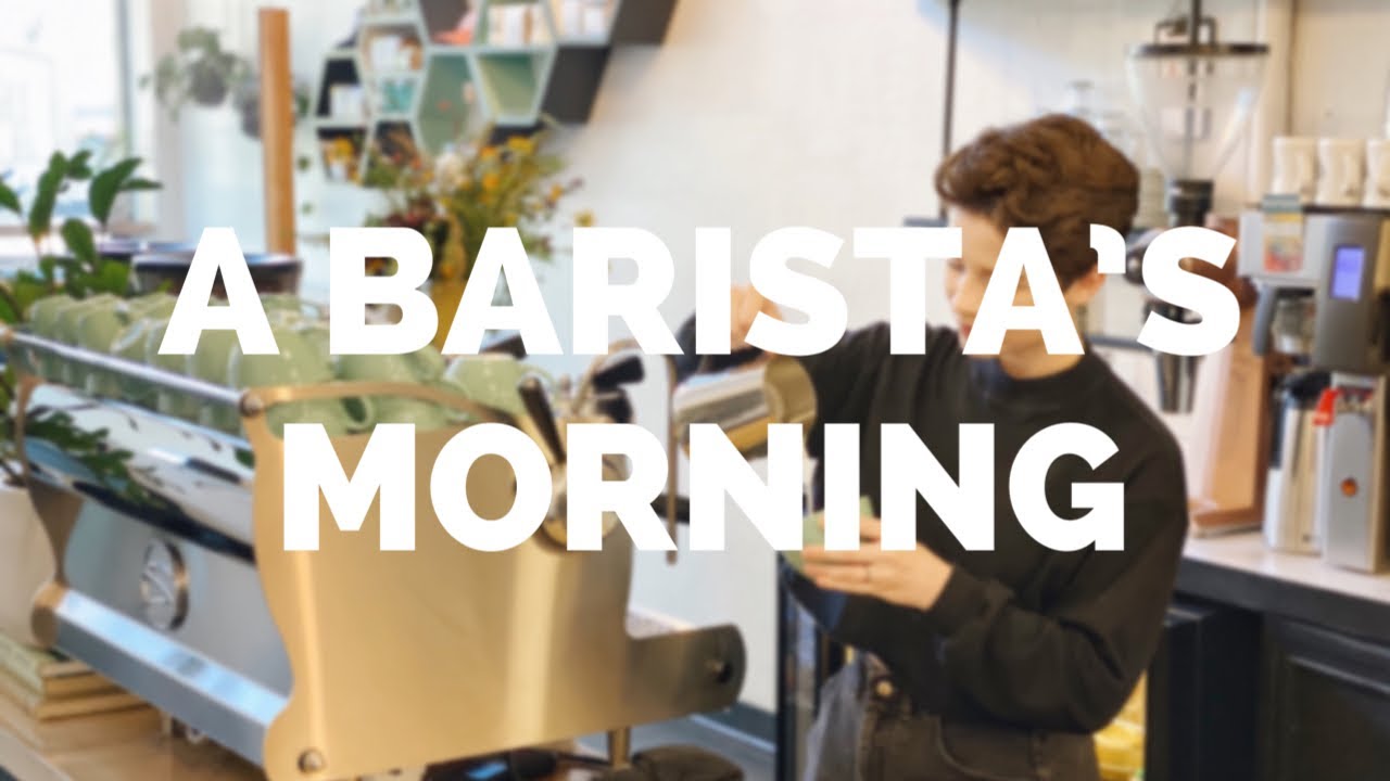 Barista morning routine: Opening the coffee shop & perfecting latte art
