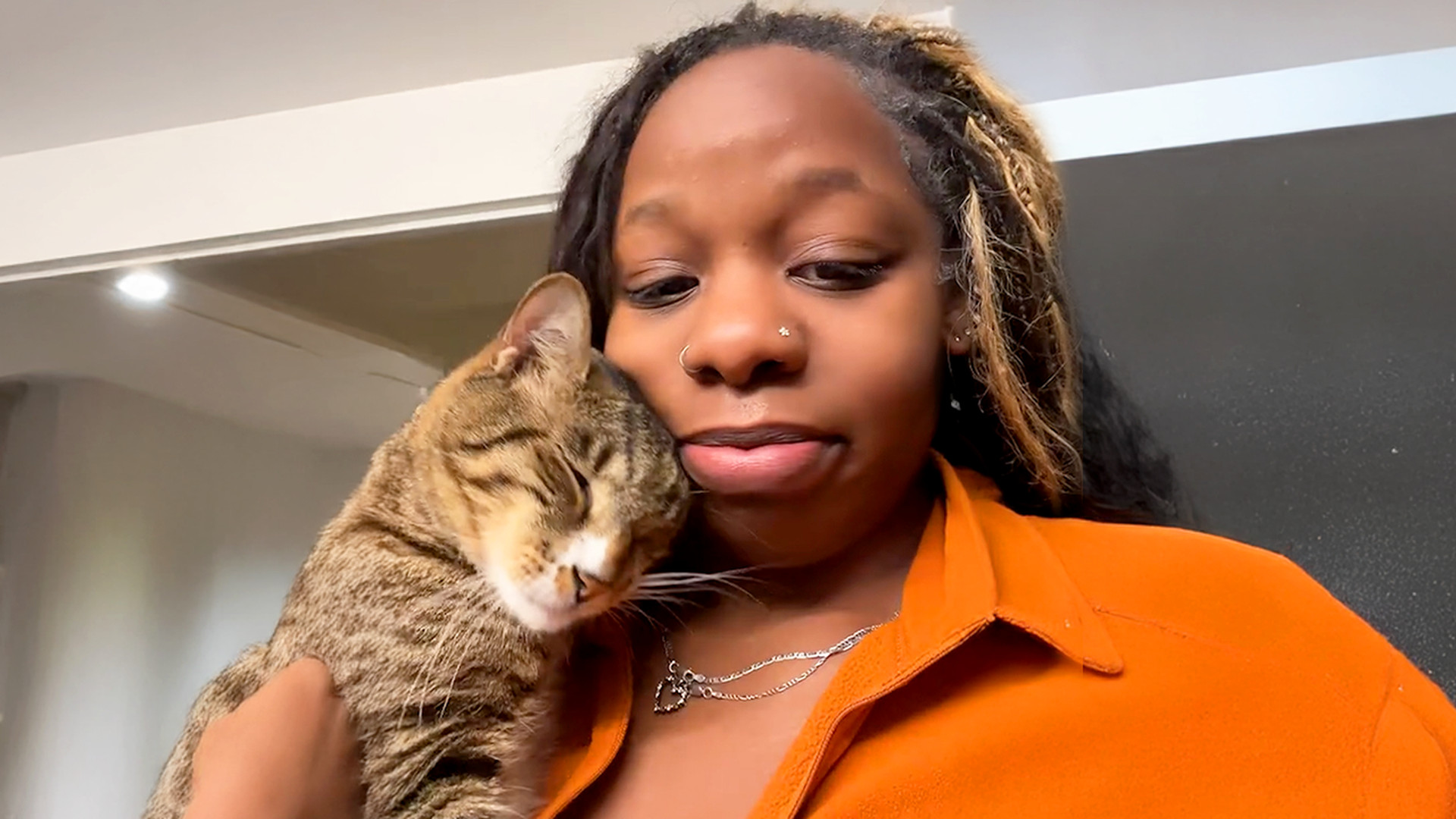 Woman Asks God For A Man But Gets A Clingy Cat