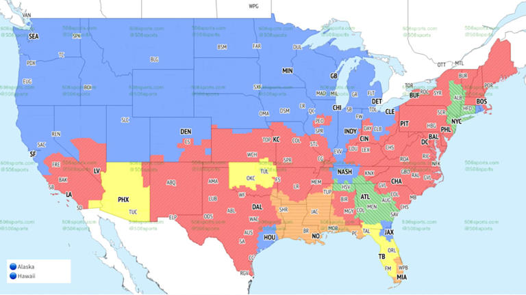 NFL TV Coverage Map Week 13: Full Breakdown of CBS, Fox Broadcasts