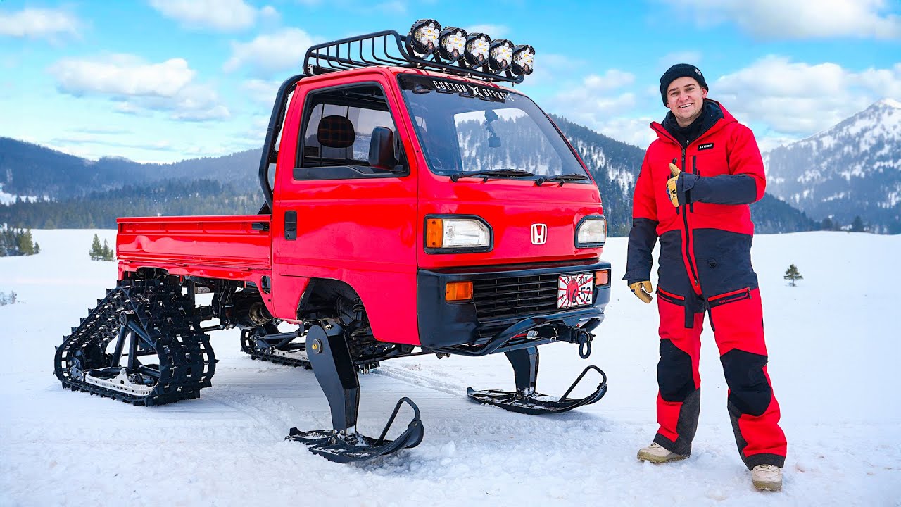 Crotch rocket swapped mini truck in snow!💥