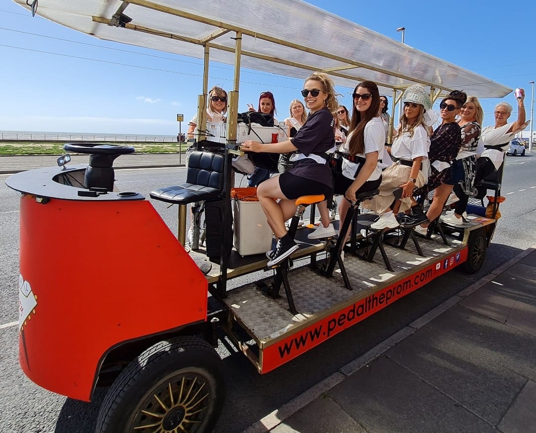 Pedal the Prom brings party-powered pub crawl to Blackpool seafront
