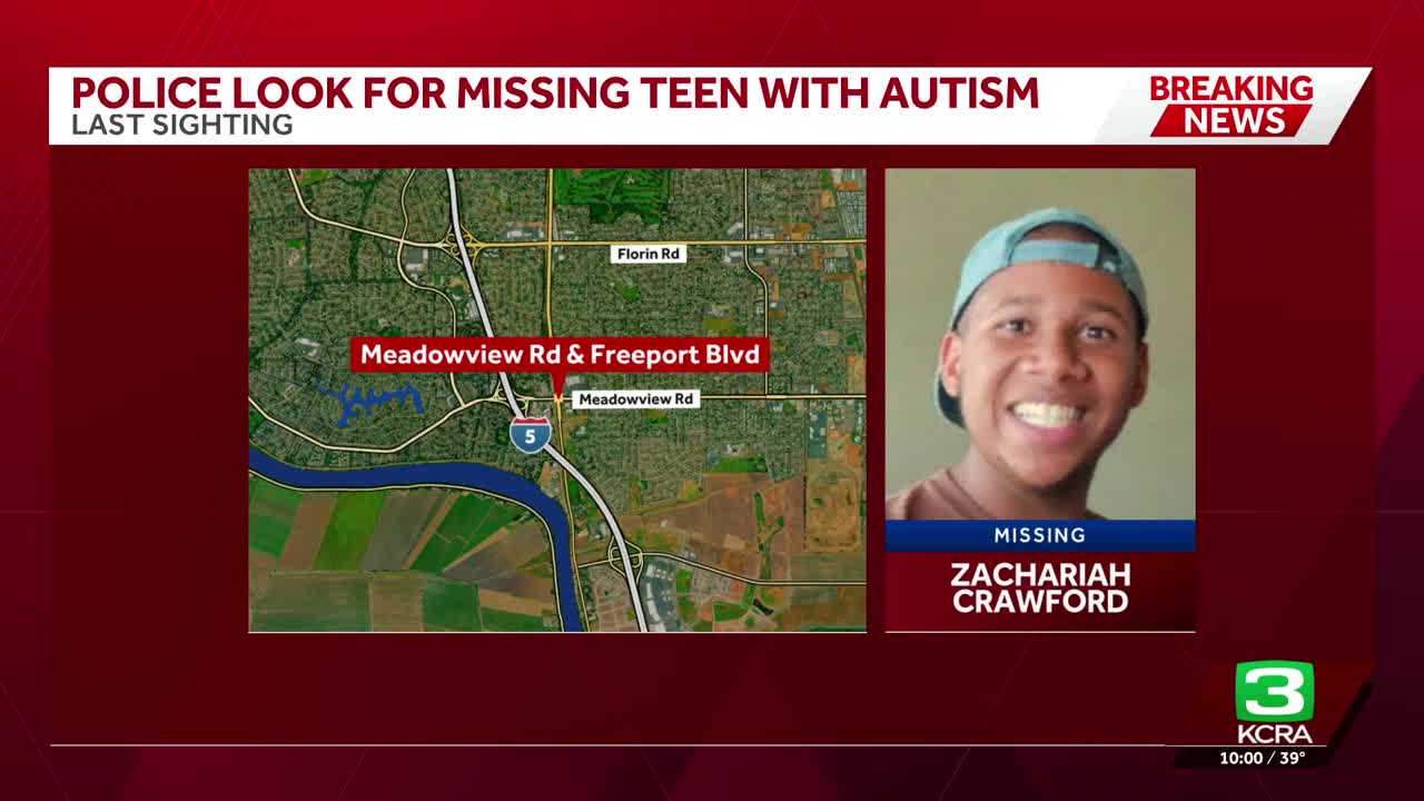 Non-verbal Sacramento 17-year-old boy with autism missing, PD says
