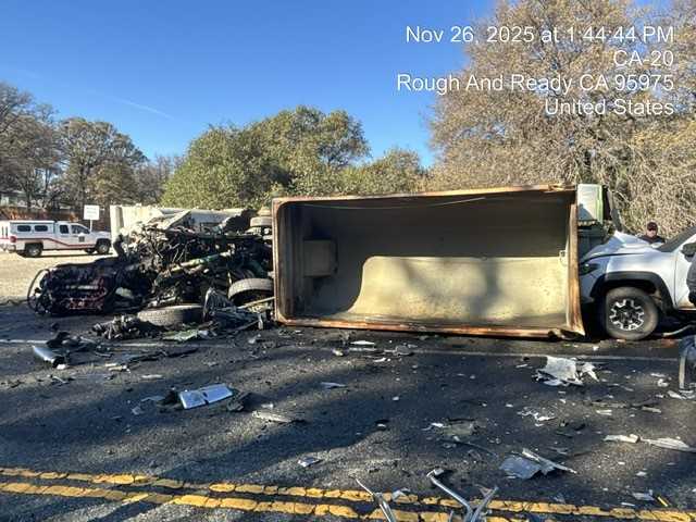 2 drivers killed in head-on crash between big rigs on Highway 20 near ...