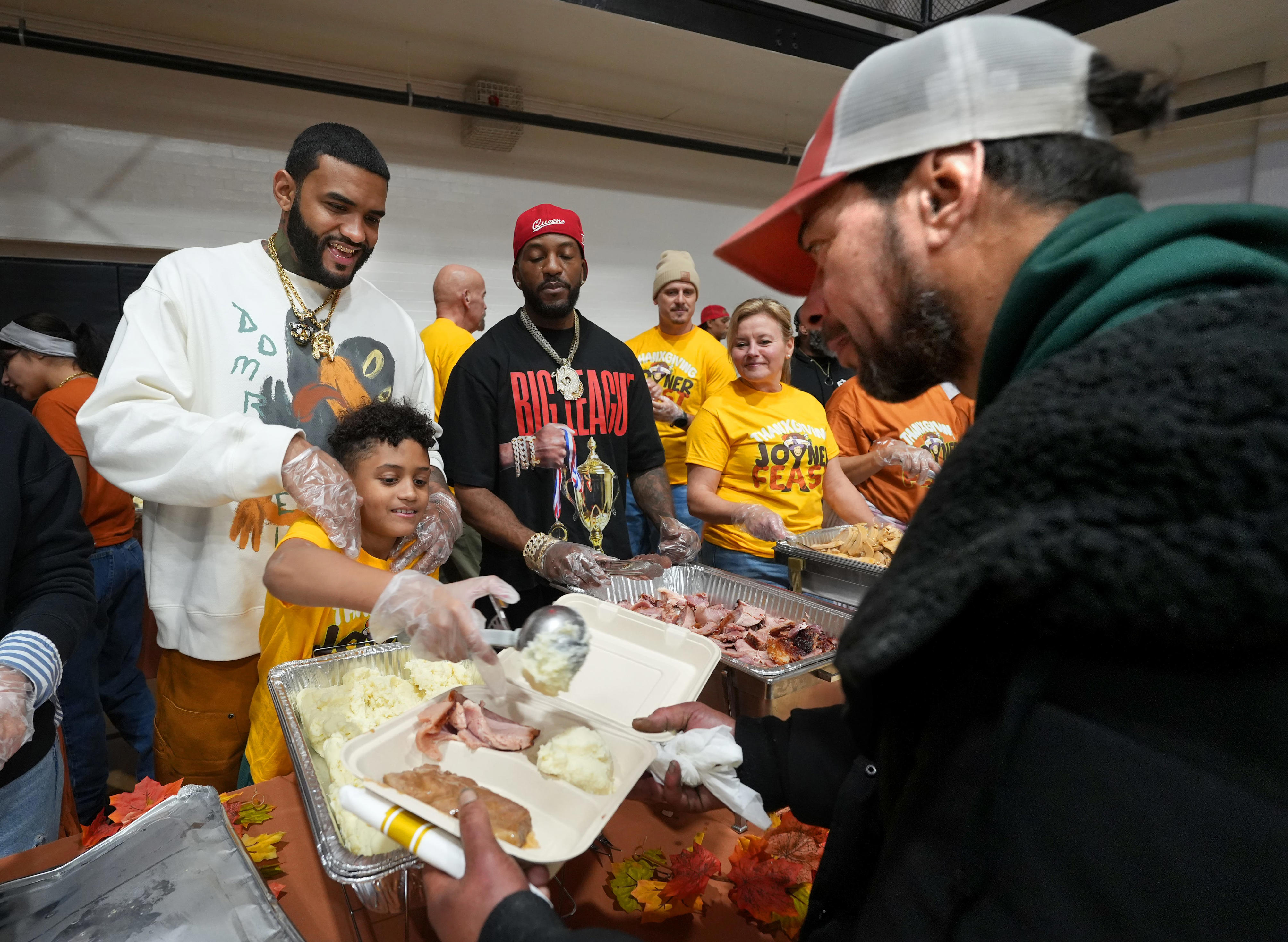 Rapper turned host Joyner Lucas feeds the hungry before Thanksgiving