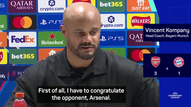 'The better team won' - Kompany congratulates Arsenal's 'purposeful ...