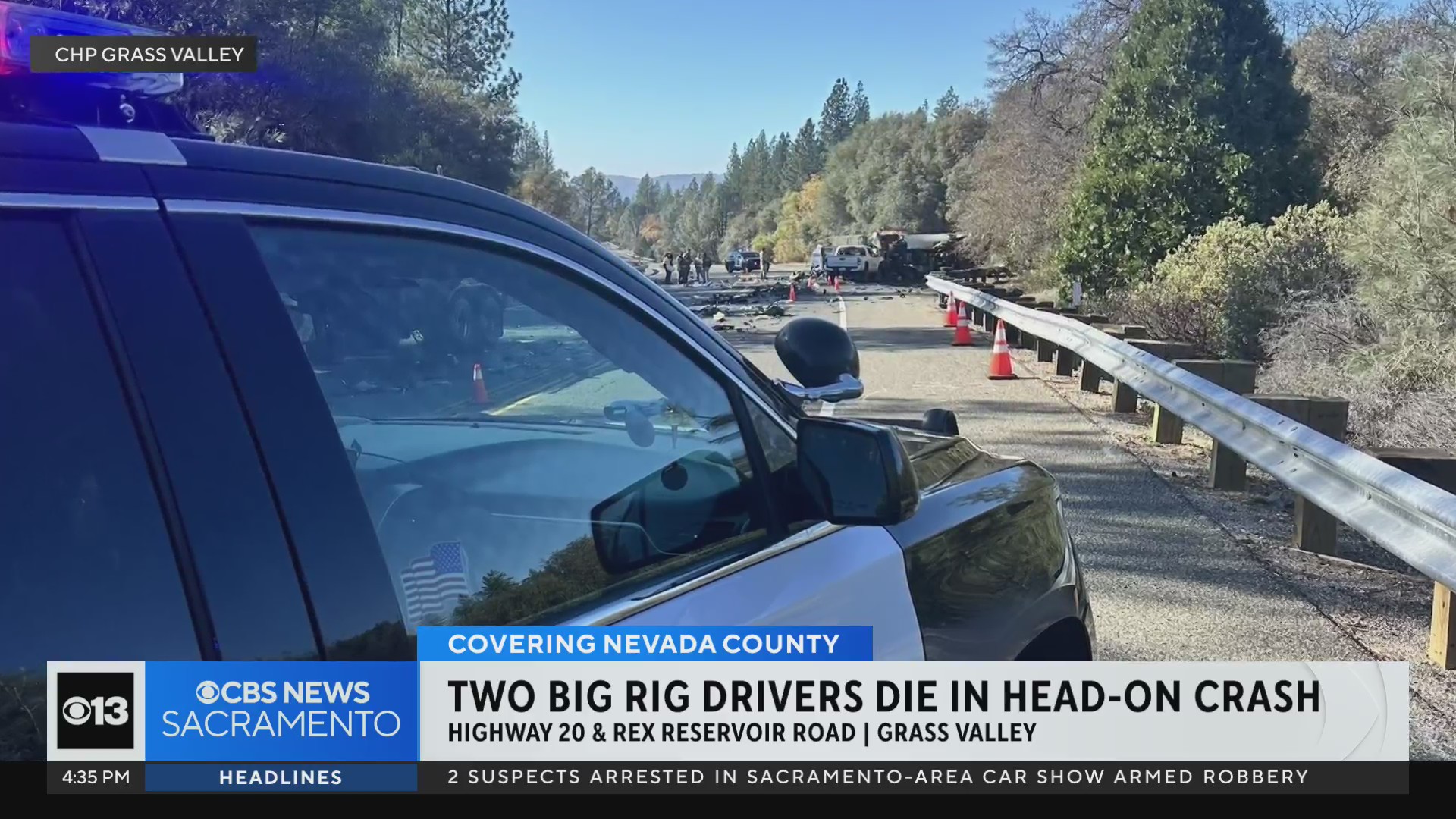 2 big rig drivers die in Grass Valley head-on crash