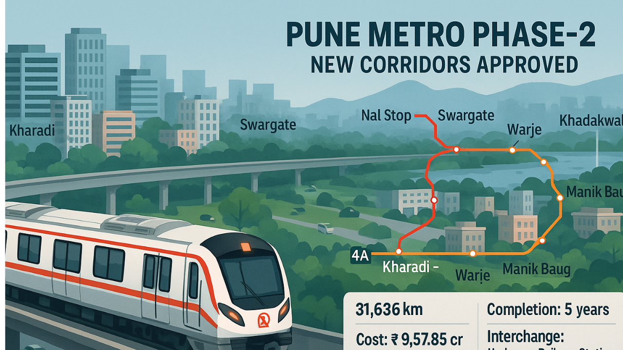 Pune Metro Phase-2 Expansion: Line 4 and Line 4A Approved - Check Areas ...