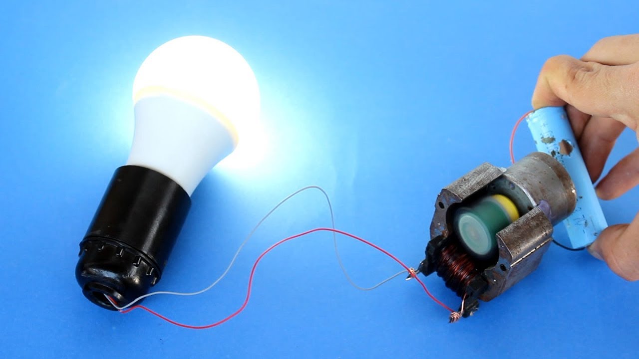 Build a AC Generator at home with DC motor