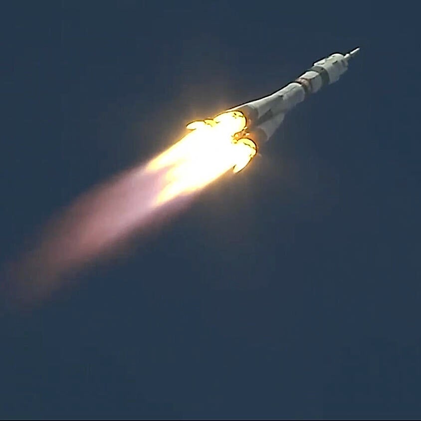 Russia sends a NASA astronaut, 2 cosmonauts, up to the space station