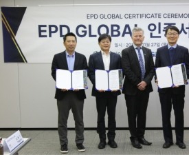 국제지속가능인증원, EPD Global 인증서 수여식 개최
