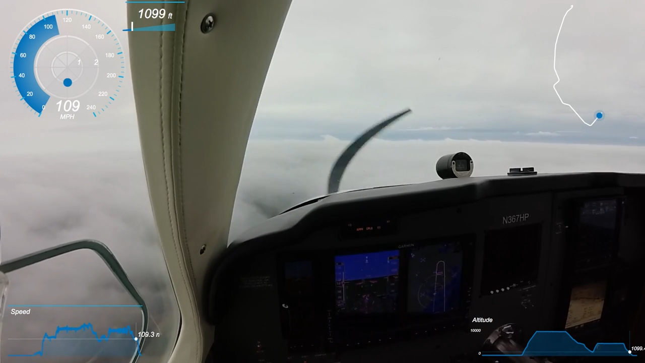 Watch a stunning IFR flight through clouds to minimums at Martha’s Vineyard
