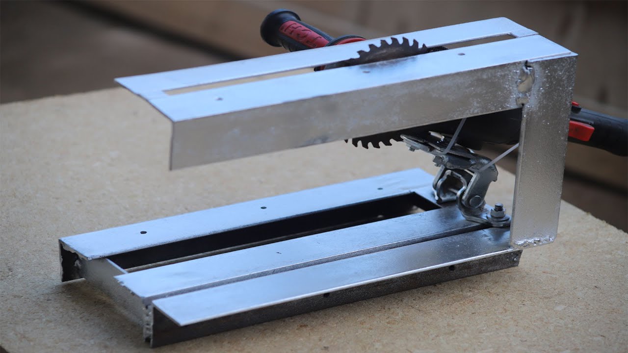 Amazing tool! Multifunctional table cutting machine! Angle grinder ...