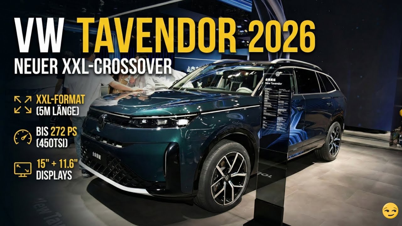 2026 VW Tavendor SUV vorgestellt – Neuer Crossover im XXL-Format