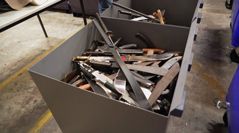 Fate of Victoria's infamous machete bins revealed