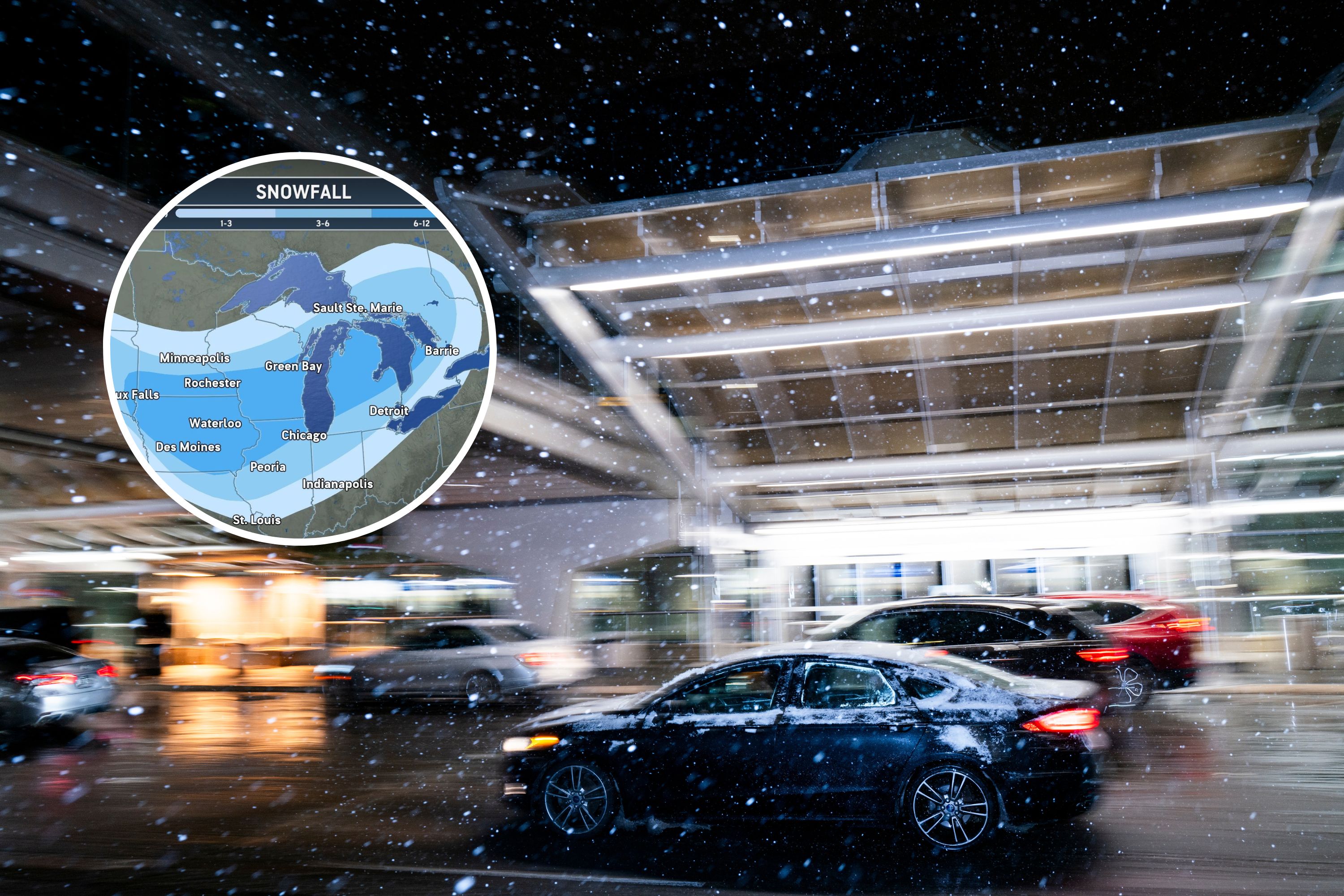 Winter storm map shows where up to 12 inches of snow could strike